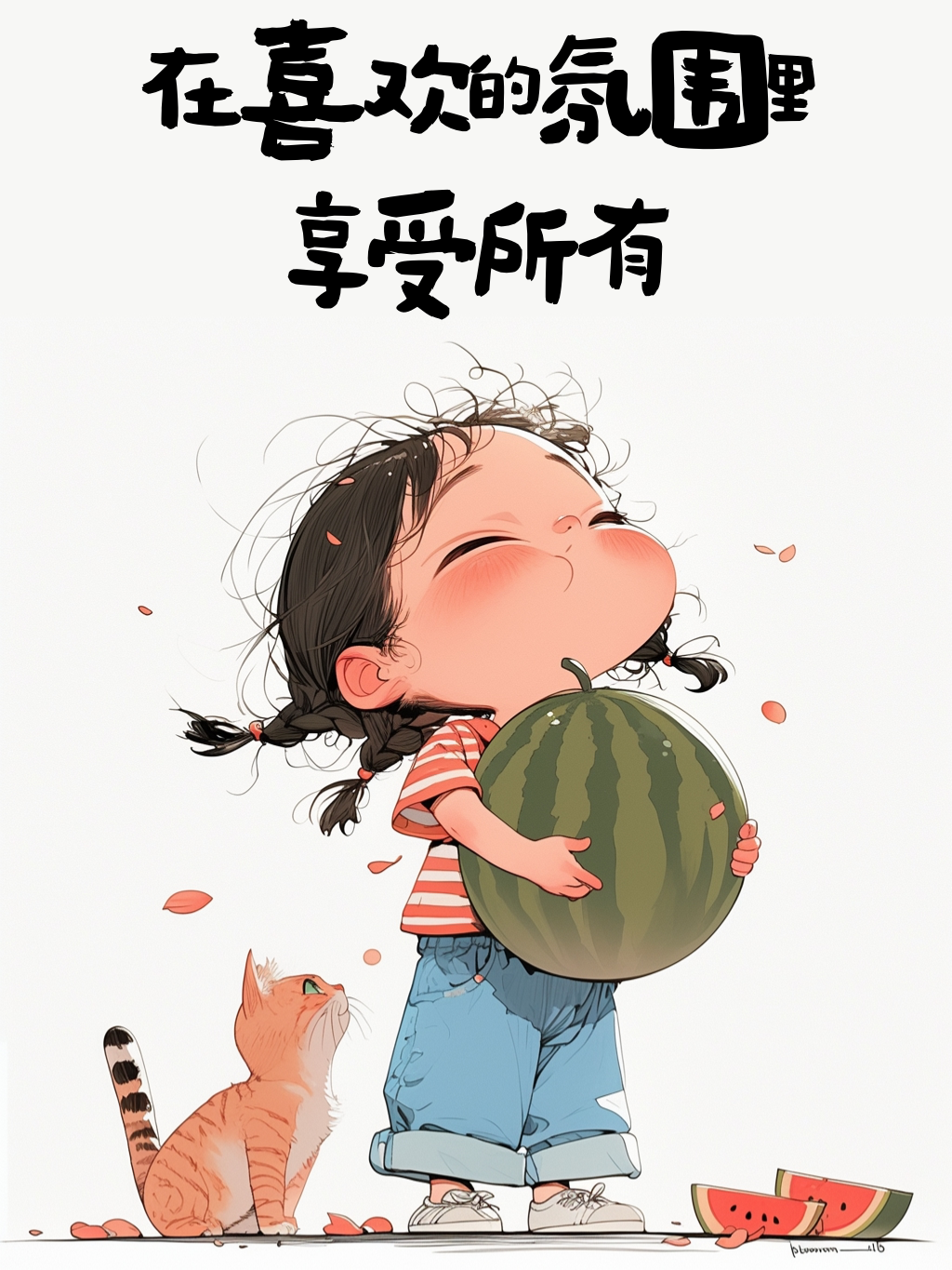 在喜欢的氛围享受所有 小女孩 搞笑文案 发朋友圈 治愈-Ai玩表情-51052.com